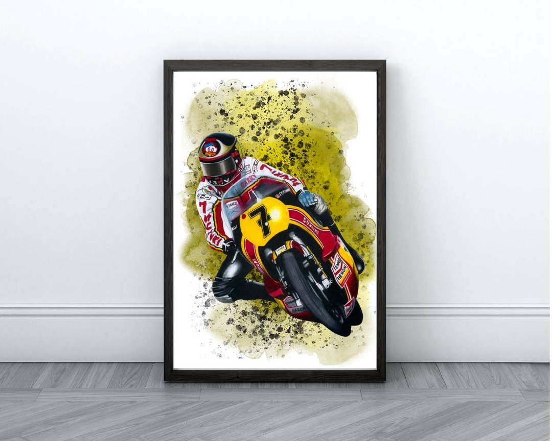 Barry Sheene Wall Art Poster Motorbike Print Motogp Art - Etsy
