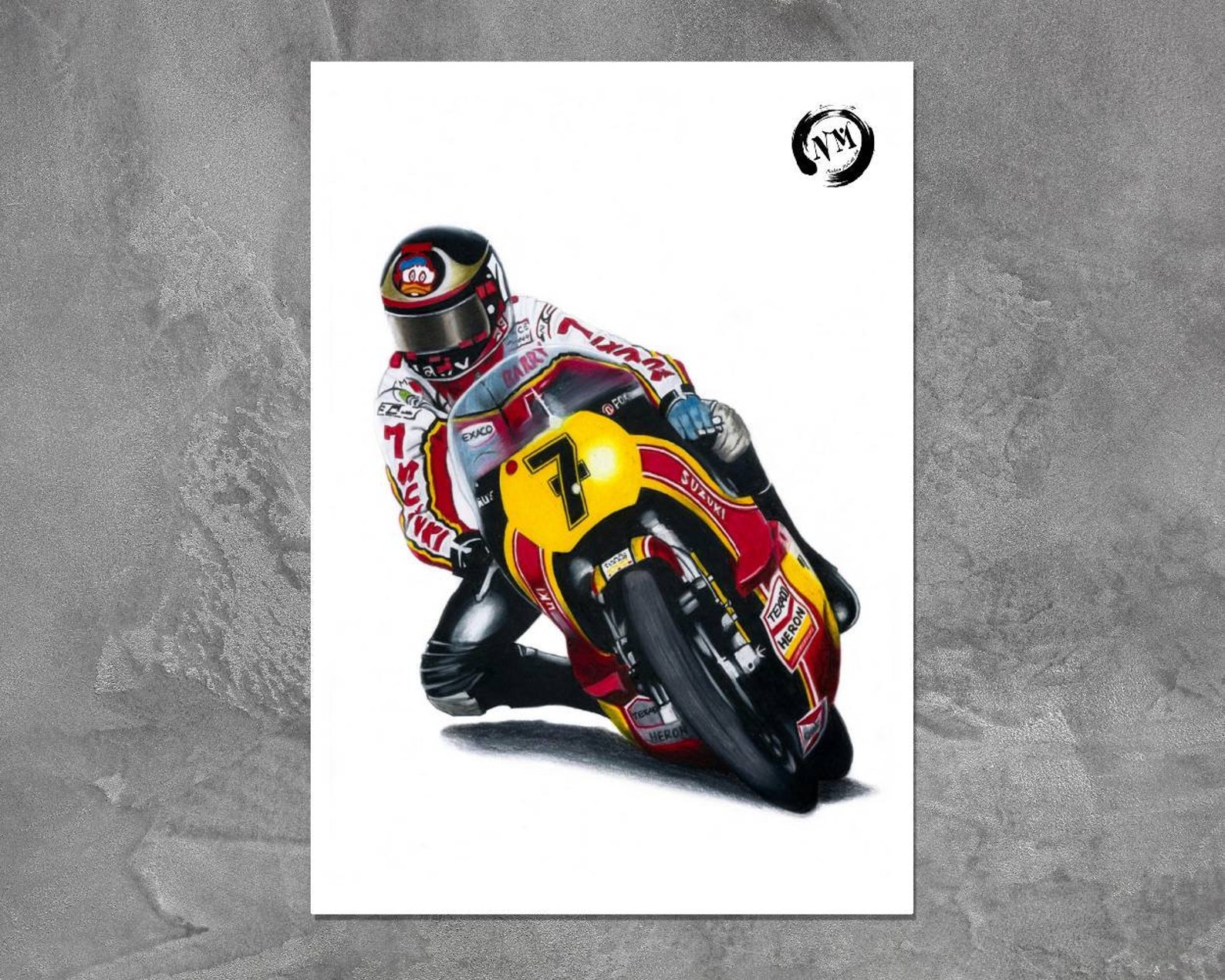 Barry Sheene Wall Art Painting Motorbike Poster Print - Etsy