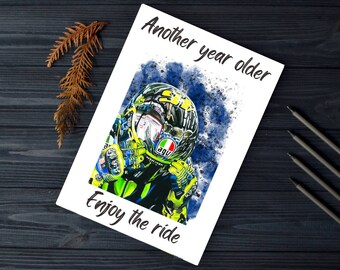 Valentino Rossi Birthday Card VR46 Handmade Card Motogp - Etsy