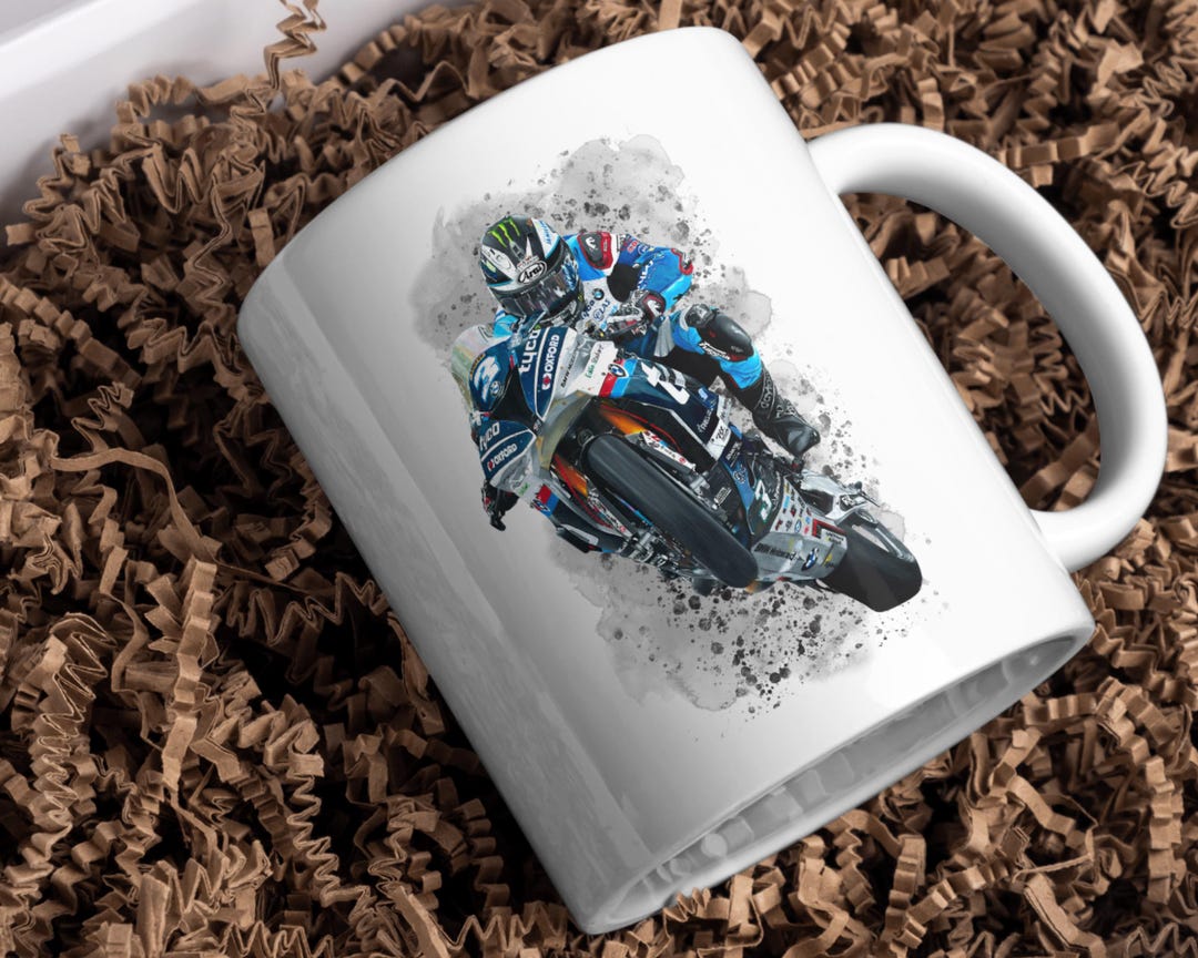 Michael Dunlop Motorbike Mug, Motorcycle Cup, Biker Gift, Motogp Art ...