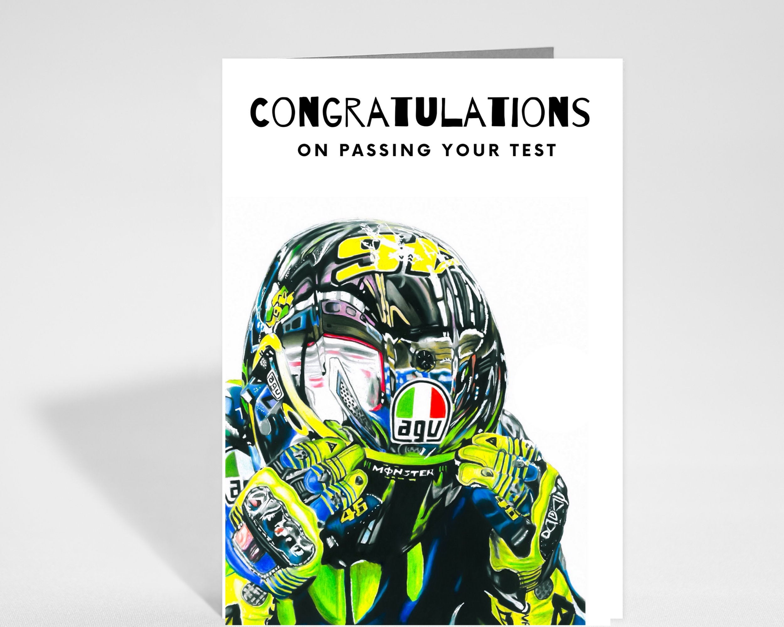 Valentino Rossi Motorcycle Test Card: Biker Congratulations Card - Etsy