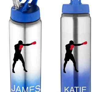 Boxing Water Bottles Personalised Gradient Aluminium Bottles - Etsy