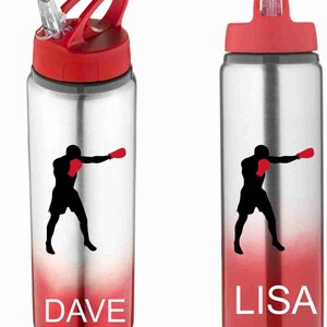 Boxing Water Bottles, Personalised Gradient Aluminium Bottles - Etsy