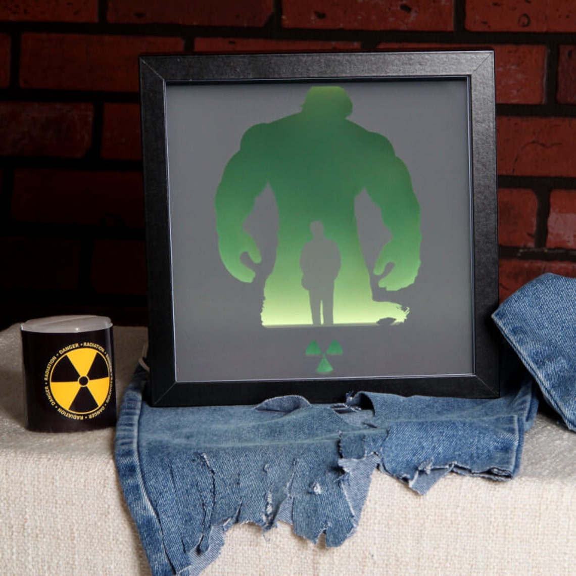 Night Light THE HULK Shadow Box Art Valentines Gift for - Etsy