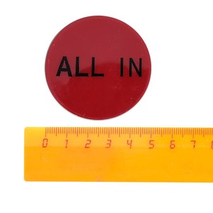Poker All in - Go All in ~ Casino Grade Button (red) - Etsy