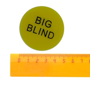 Poker Accessories, BIG BLIND - Poker, Casino Grade Button (blue) - Etsy