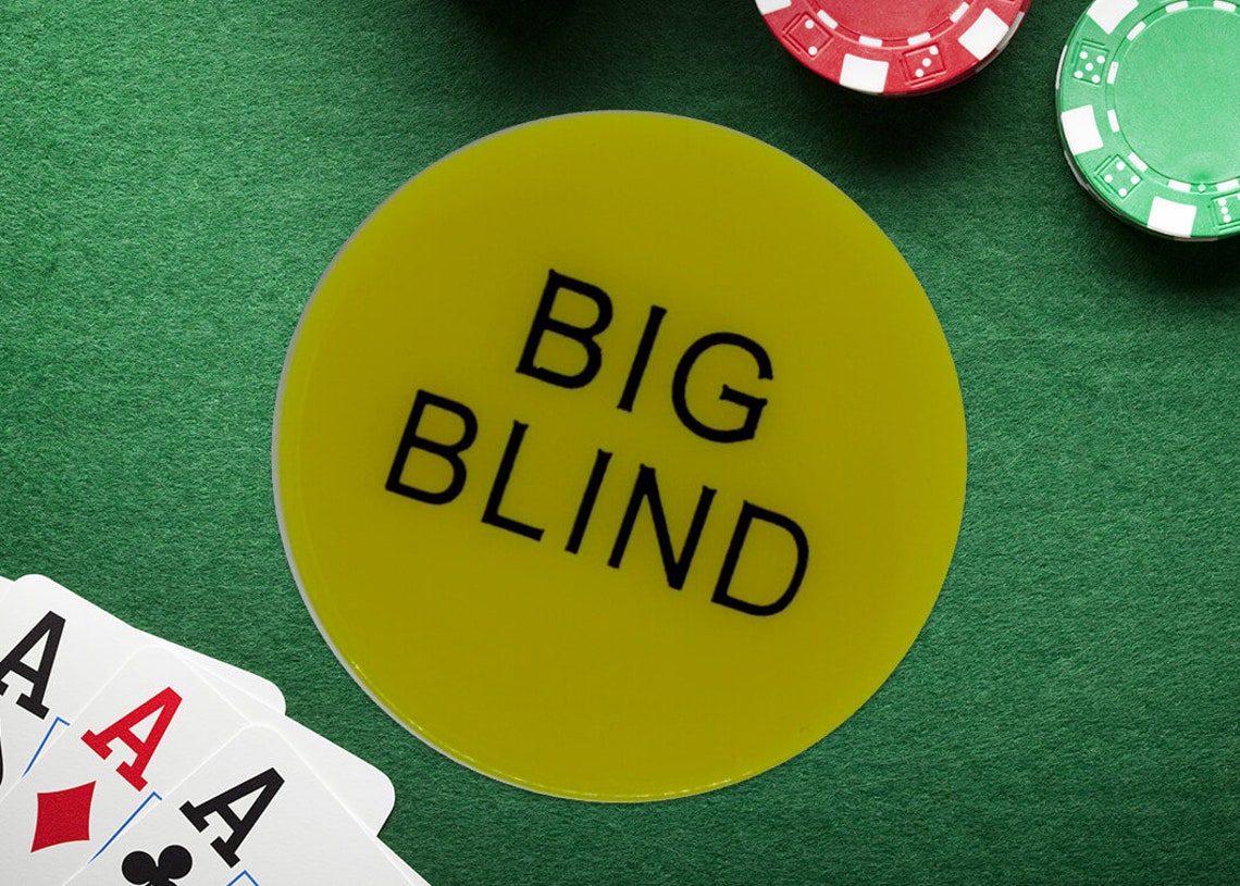 Poker Accessories, BIG BLIND - Poker, Casino Grade Button (blue) - Etsy