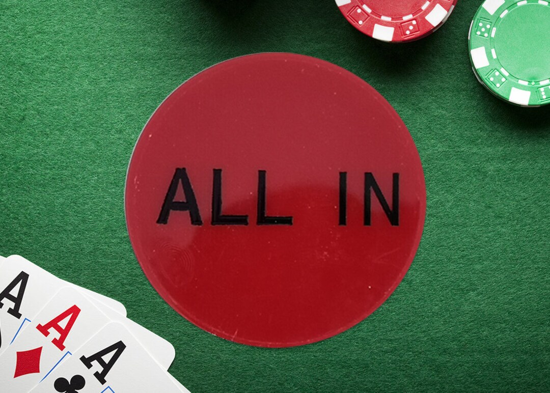 Poker All in - Go All in ~ Casino Grade Button (red) - Etsy