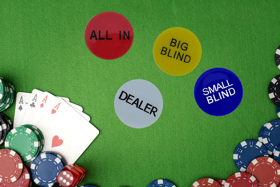 Poker Accessories - Dealer, Big Blind, Small Blind and All in Button ...