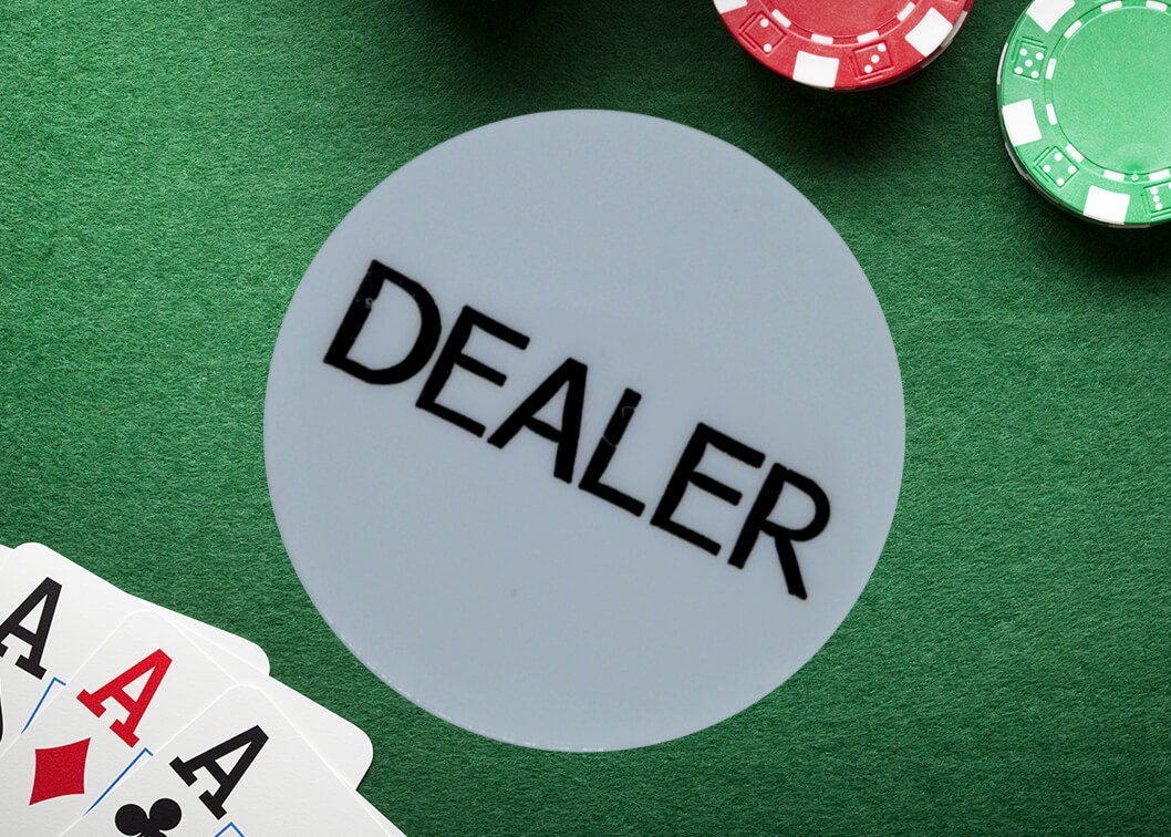 Poker Dealer Button - White Casino Grade Button ~ Poker Party - Etsy UK