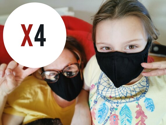 FACE MASK x 4 10% OFF Washable with Nose Pinch to keep a | Etsy