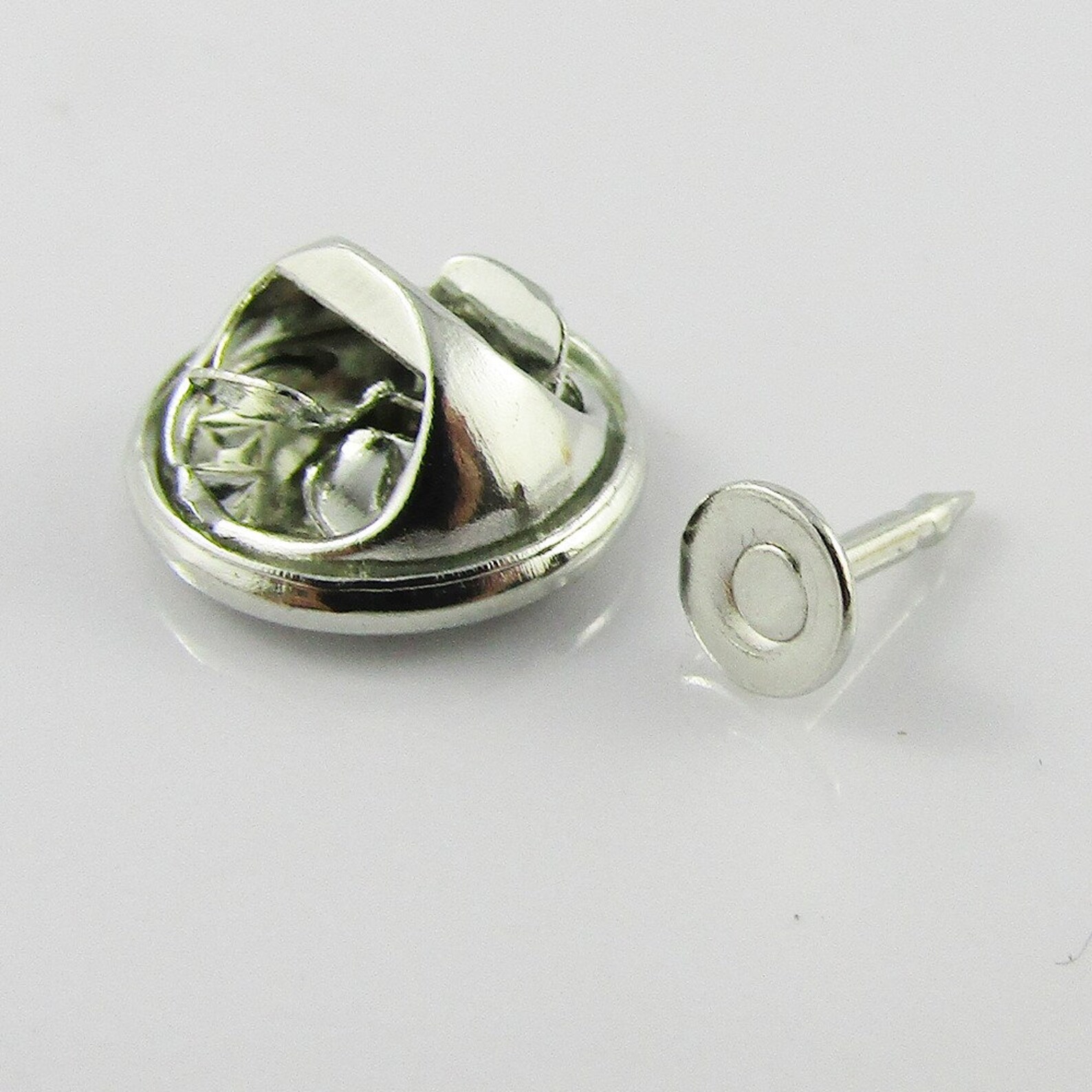 Bulk 10pk Butterfly Clasp Collar Lapel Pin Brooch 4.5mm Glue Pad Gold ...