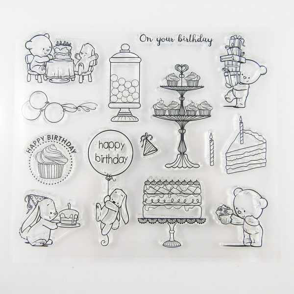 Cake Rubber Stamp - Etsy