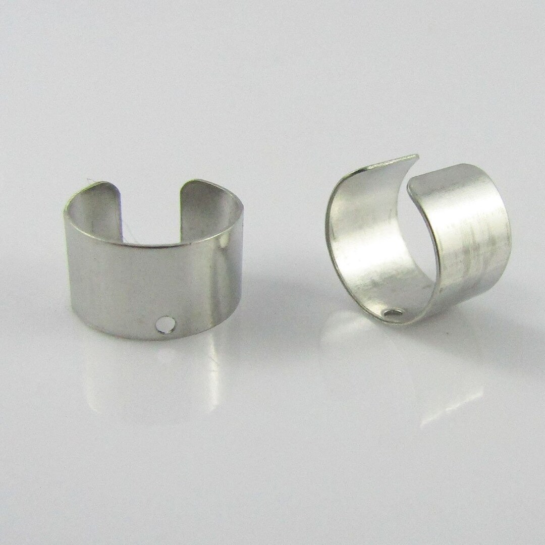 Bulk 20pce Stainless Steel Cuff Earring With Dangle Charm Hole 10x7mm ...