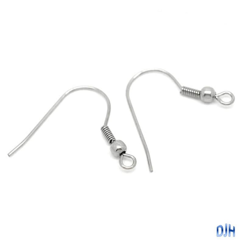 Bulk 20pcs (10 Pair) DIY Earring Hook Finding 23x22mm 0.8mm 304 ...