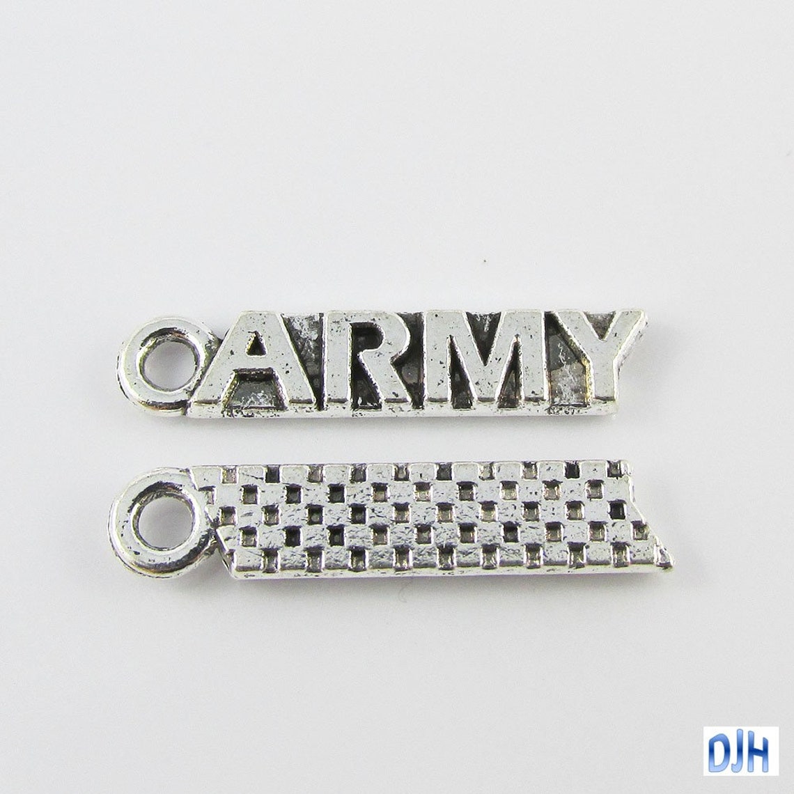 Bulk Army Charm Pendant Message Tag 22x5mm Select Qty - Etsy
