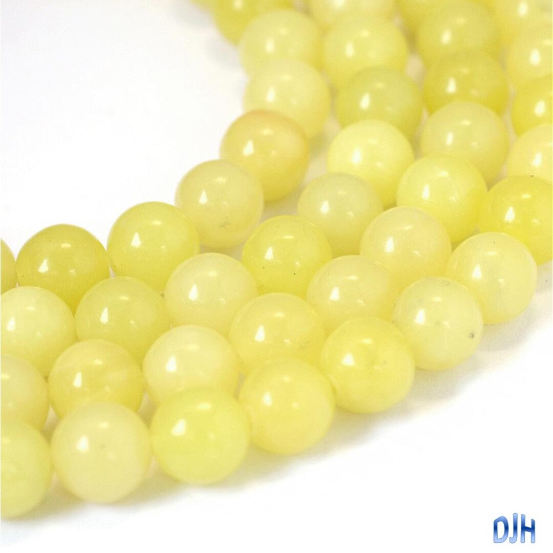 20pcs Natural Lemon Jade Beads Round 8mm Hole 1mm - Etsy