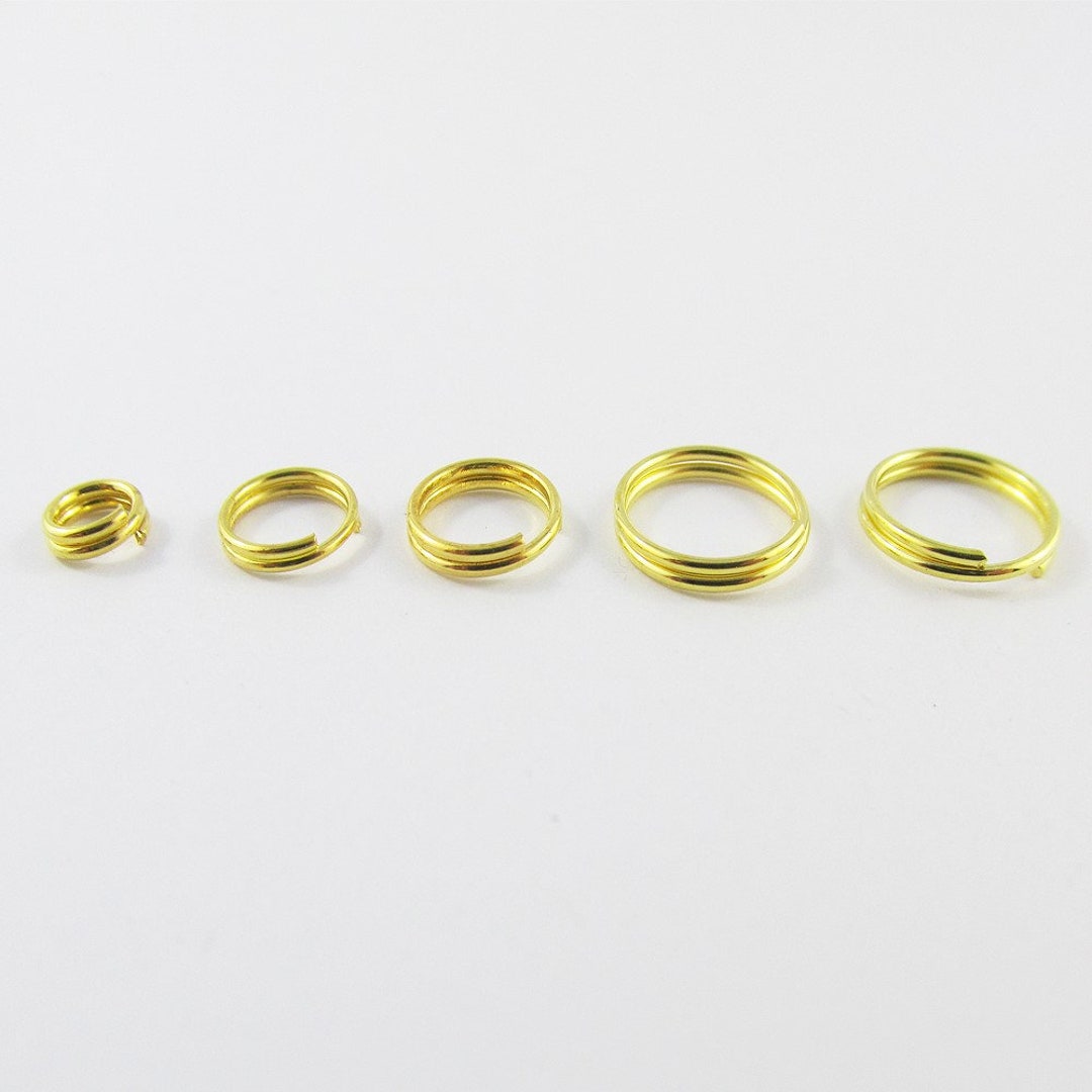 Bulk Gold Plate Split Rings Findings DIY Craft Select Size - Etsy