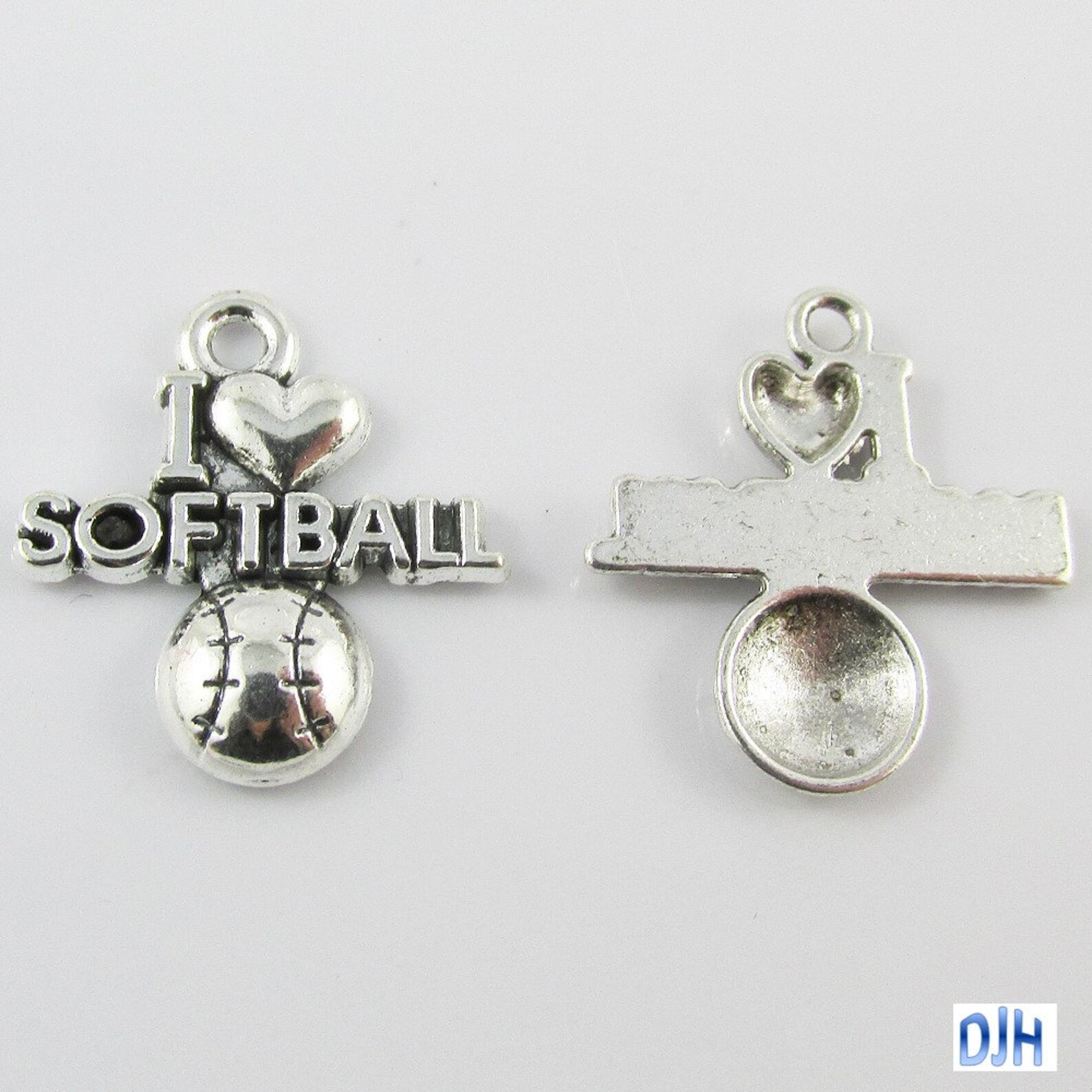Bulk I Love Softball Charm Pendant Team Sport 20x19mm Select - Etsy