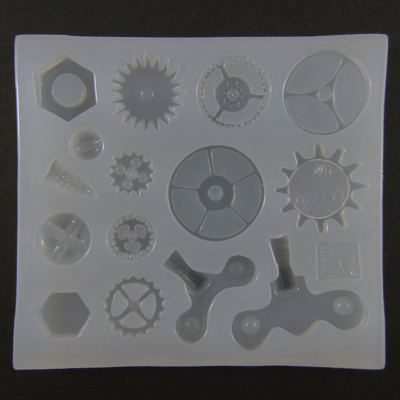 Steampunk Cogs & Gears Silicone Casting Mould for Epoxy Resin | Etsy
