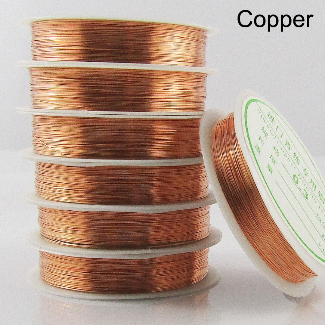 DIY Plated Brass Wire Suit Craft Beading Floristry Colour Copper Select ...