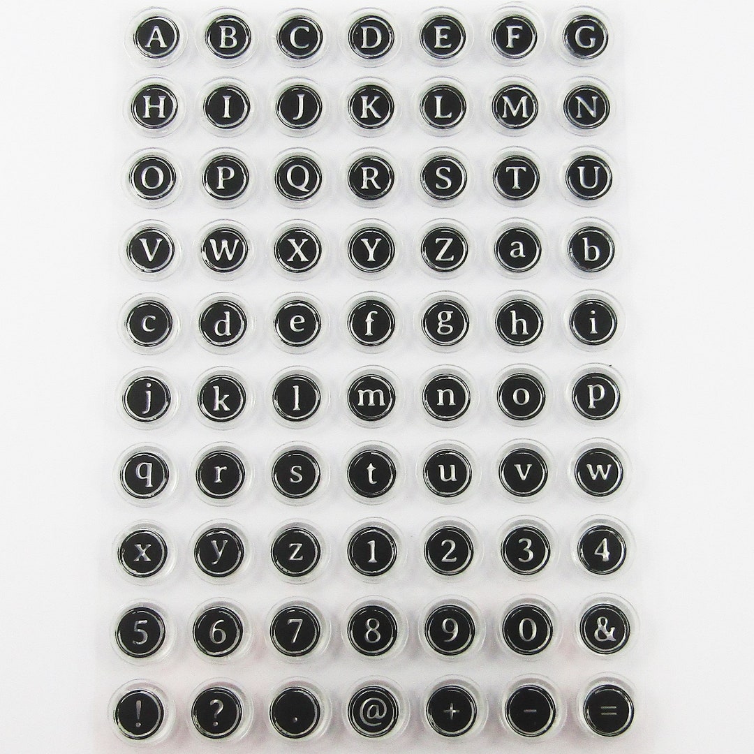 Typewriter Key Alpha Numeric Clear Stamp Sheet Silicone Journal ...