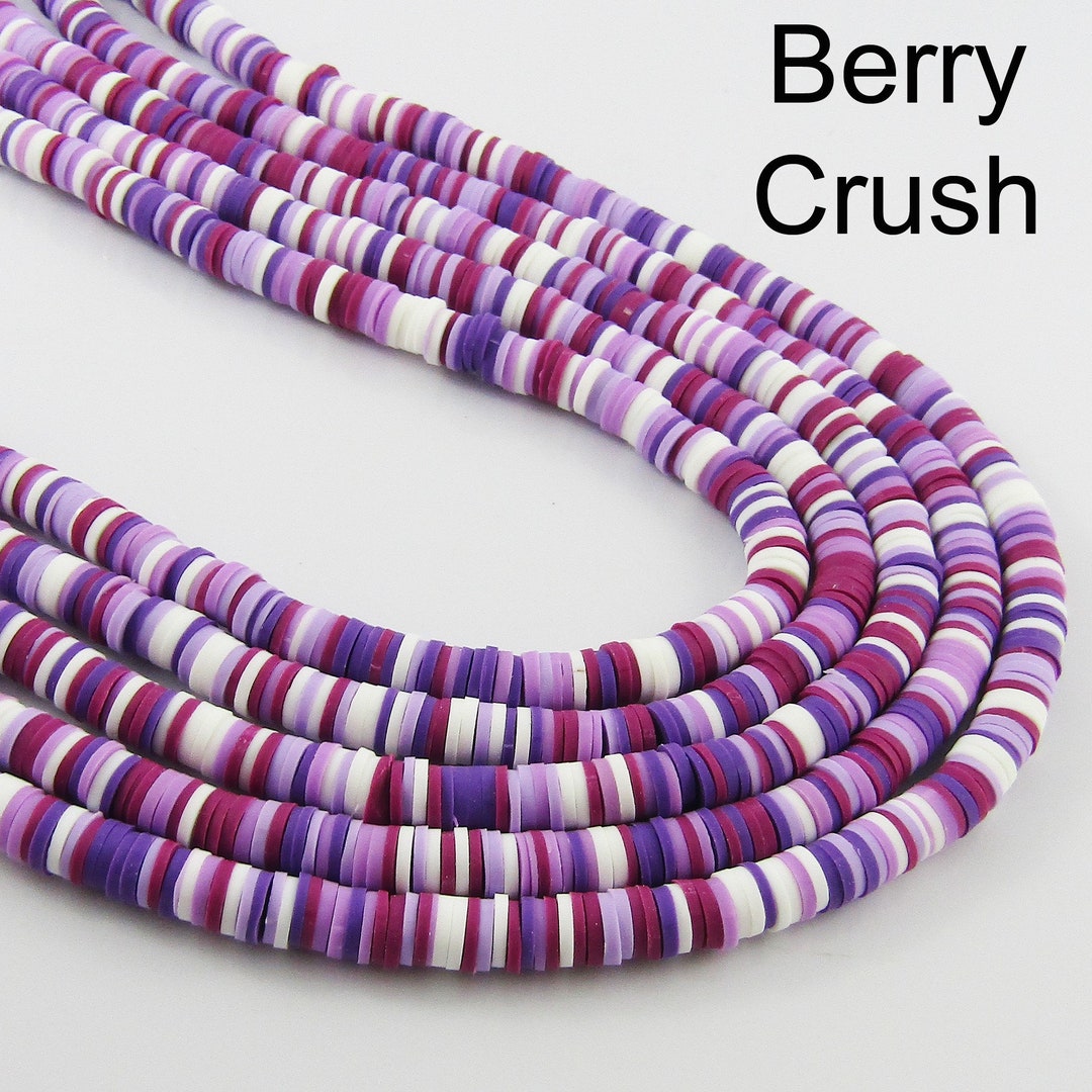 One Strand 330pcs Wafer Disc Berry Crush Polymer Clay Beads Katsuki ...