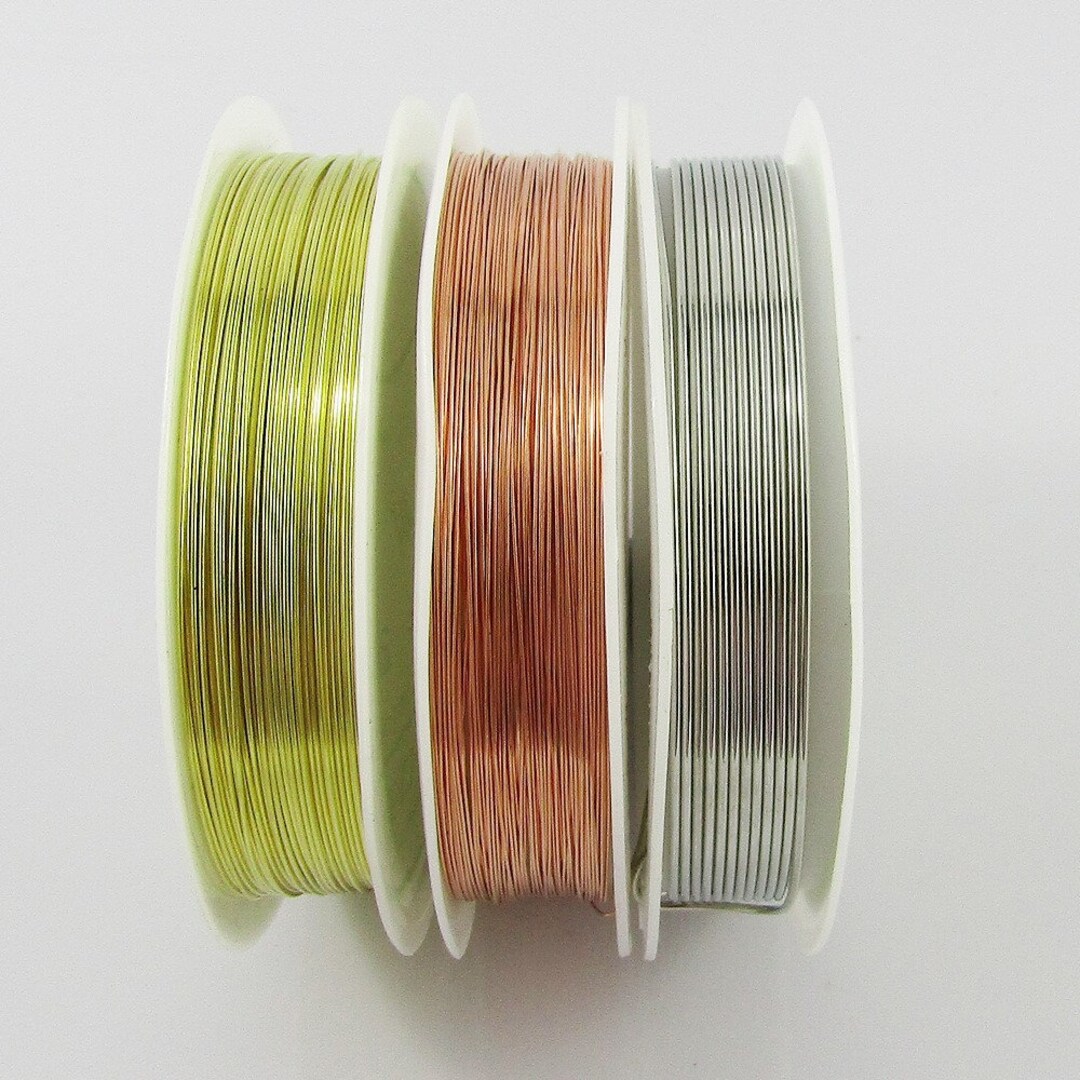 DIY Plated Brass Wire Suit Craft Beading Floristry Select Colour and ...