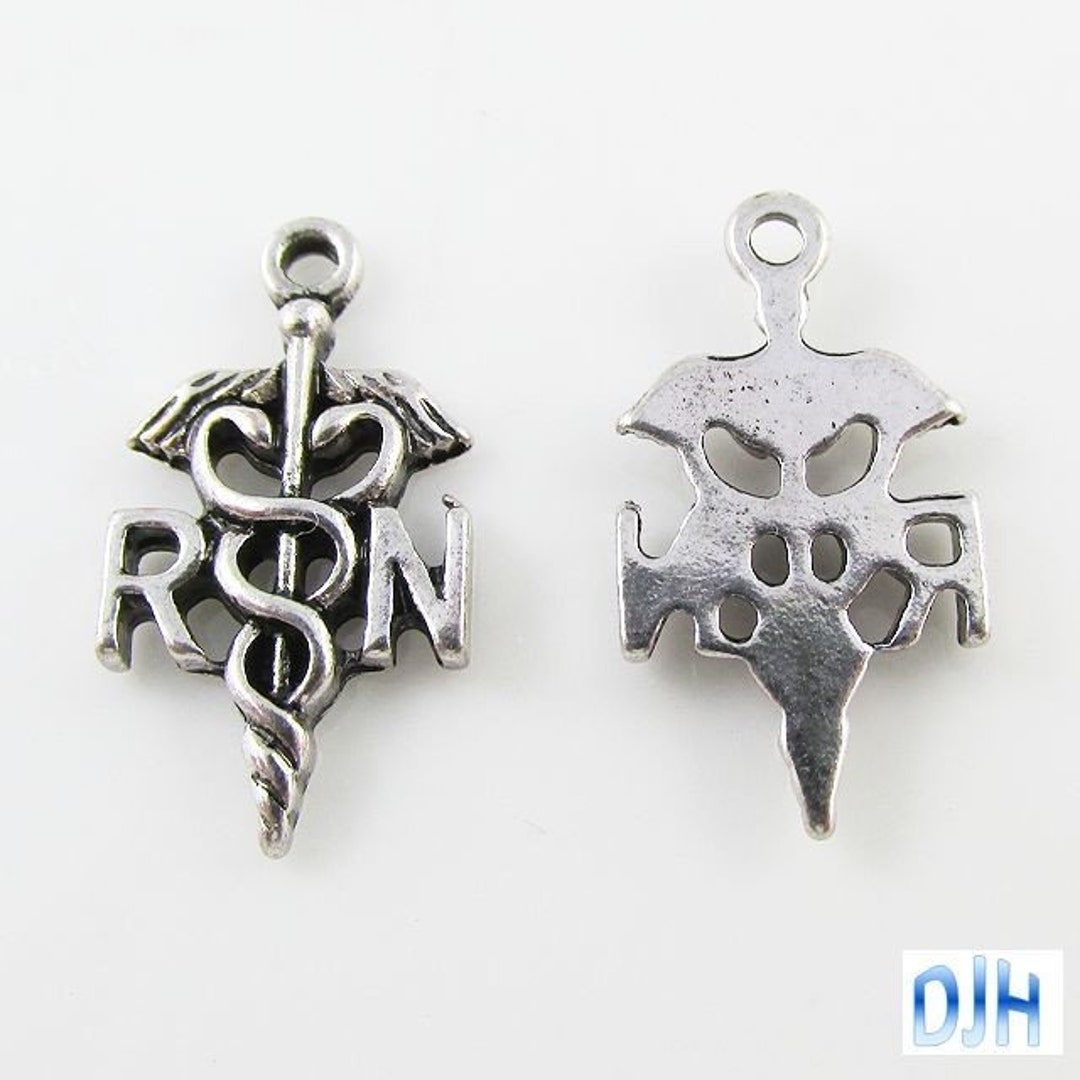 Bulk RN Caduceus Medical Charm Nurse Pendant Select Qty - Etsy