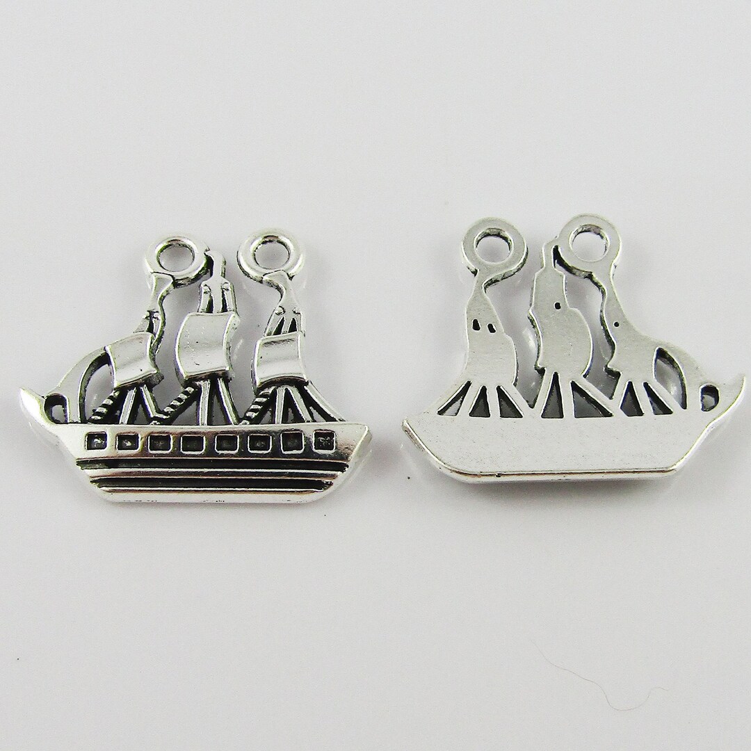 Bulk Pirate Ship Charm Pendant Sail Ship Galleon Alloy 21x24mm Select ...