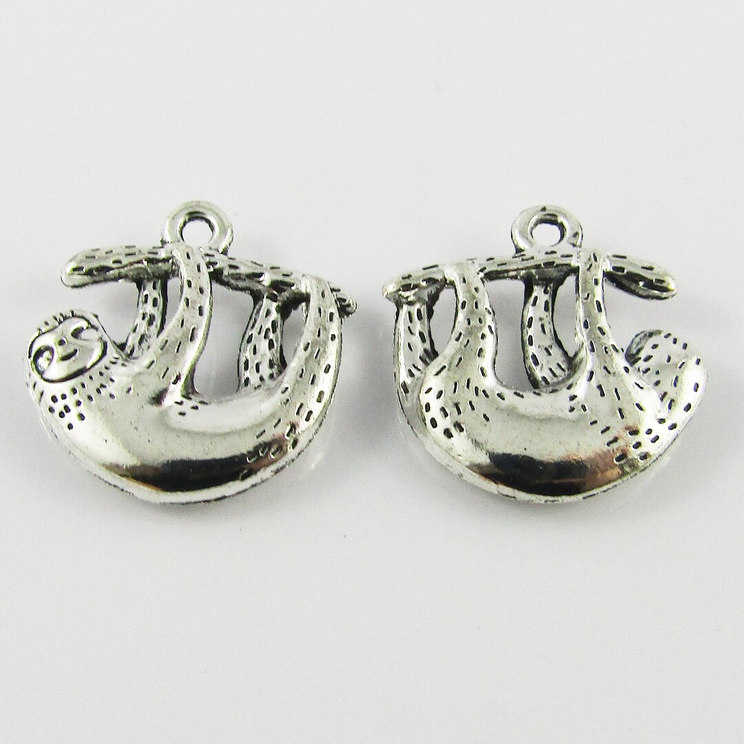 Bulk Hanging Sloth Charm Pendant Central South America Alloy 20x19mm ...