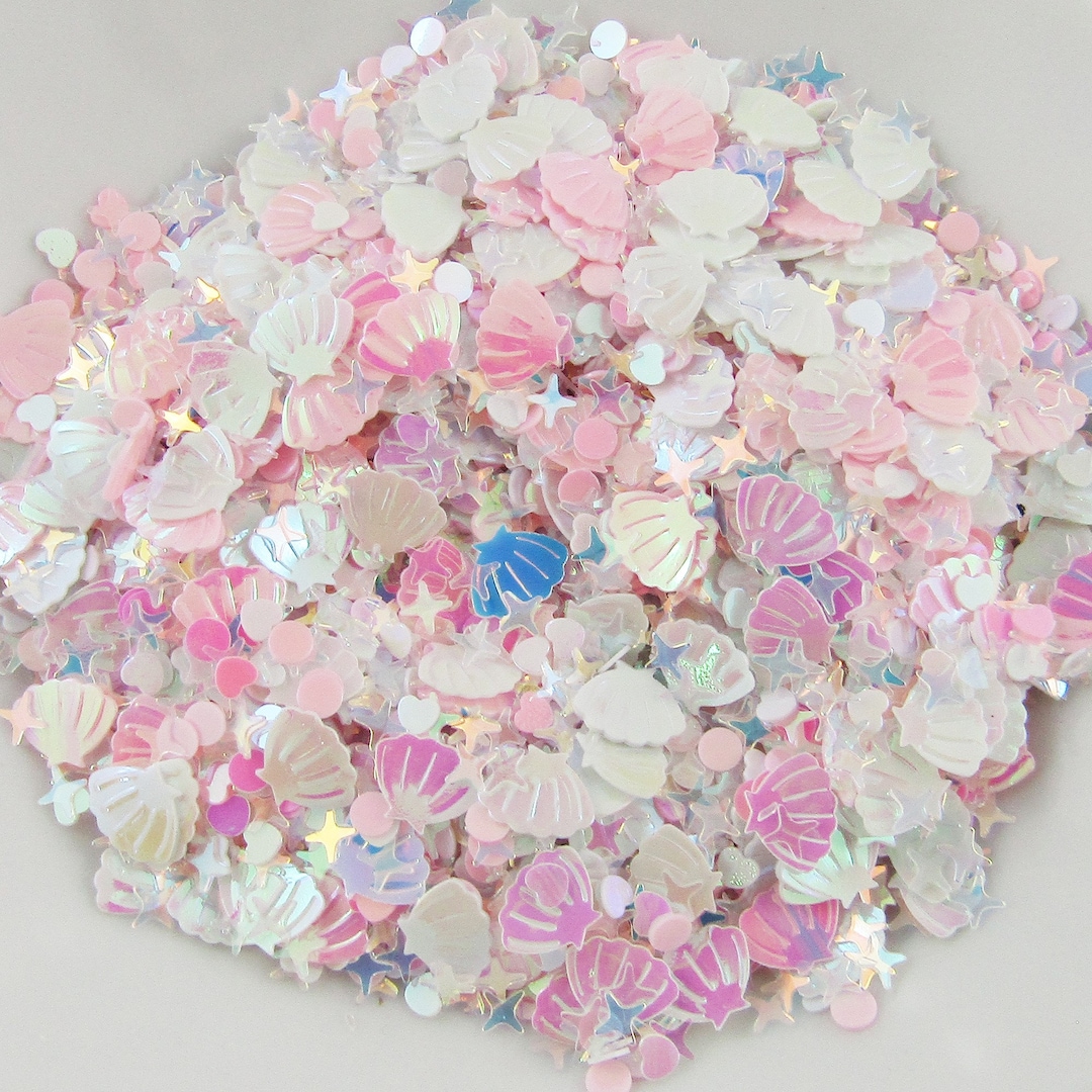 20g Tiny Star Heart Seashell PVC Paillette Sprinkles Resin Shaker Cards ...