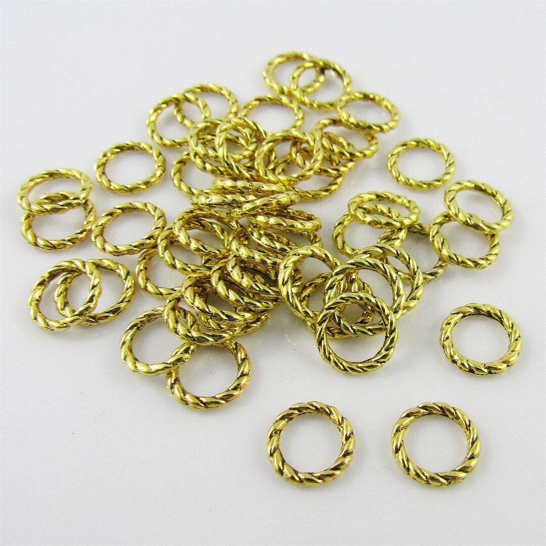 Bulk 20pce Mini Twisted Linking Ring Connector Charm Pendant 8x1.3mm ...