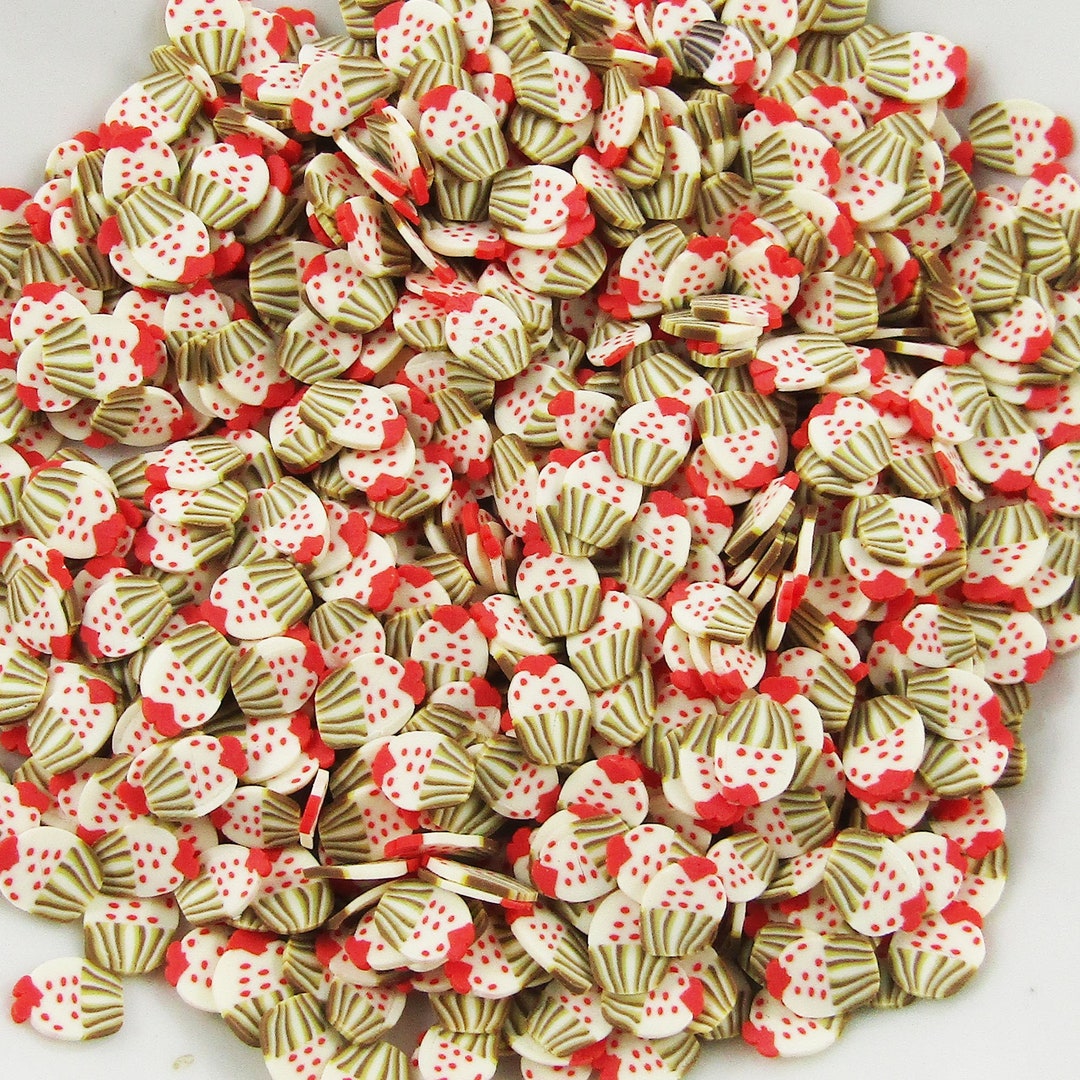 20g Strawberry Muffin Polymer Clay Wafer Sprinkles Resin Mix-in Shaker ...