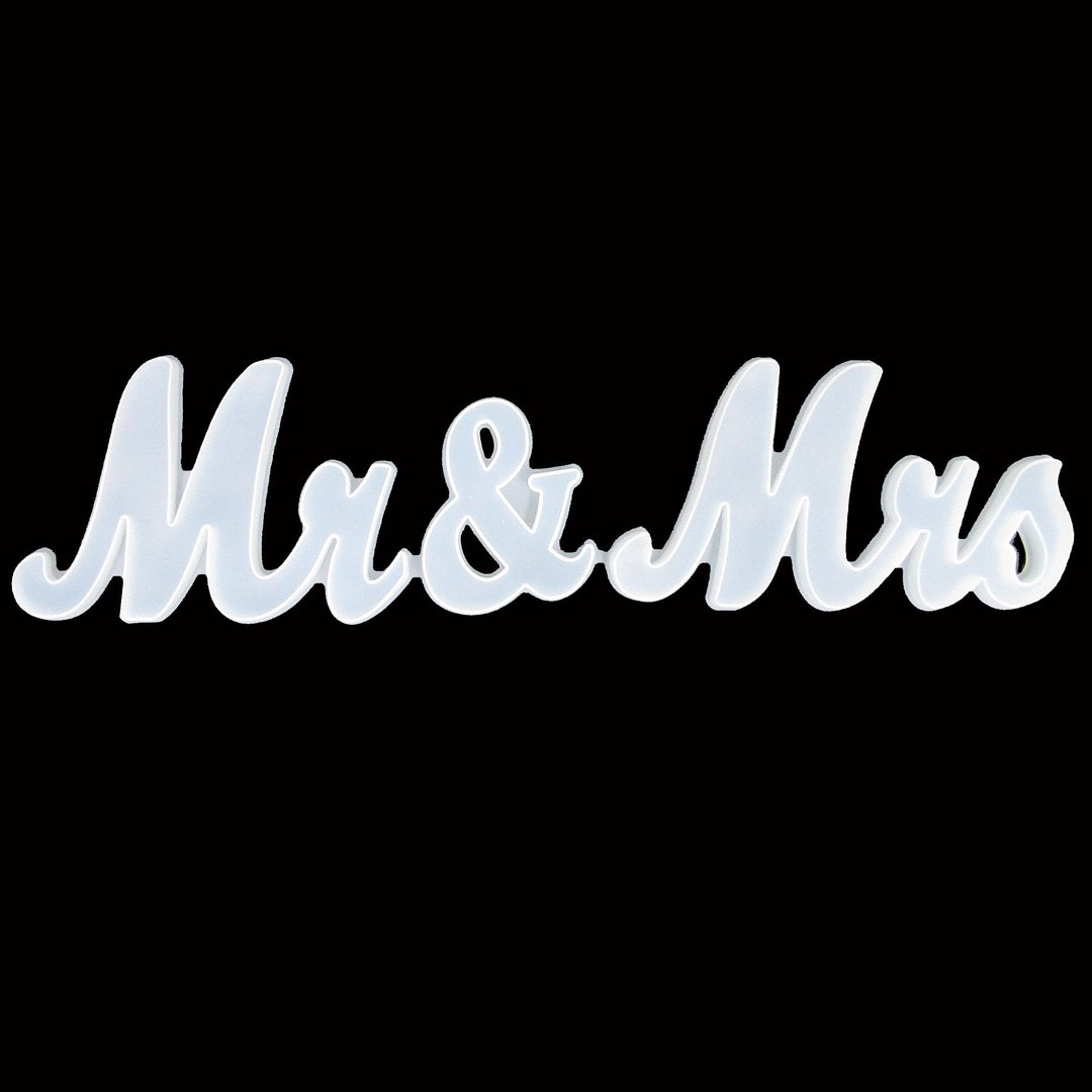 Mr & Mrs Couple Wedding Silicone Cast Mould for Epoxy Resin - Etsy