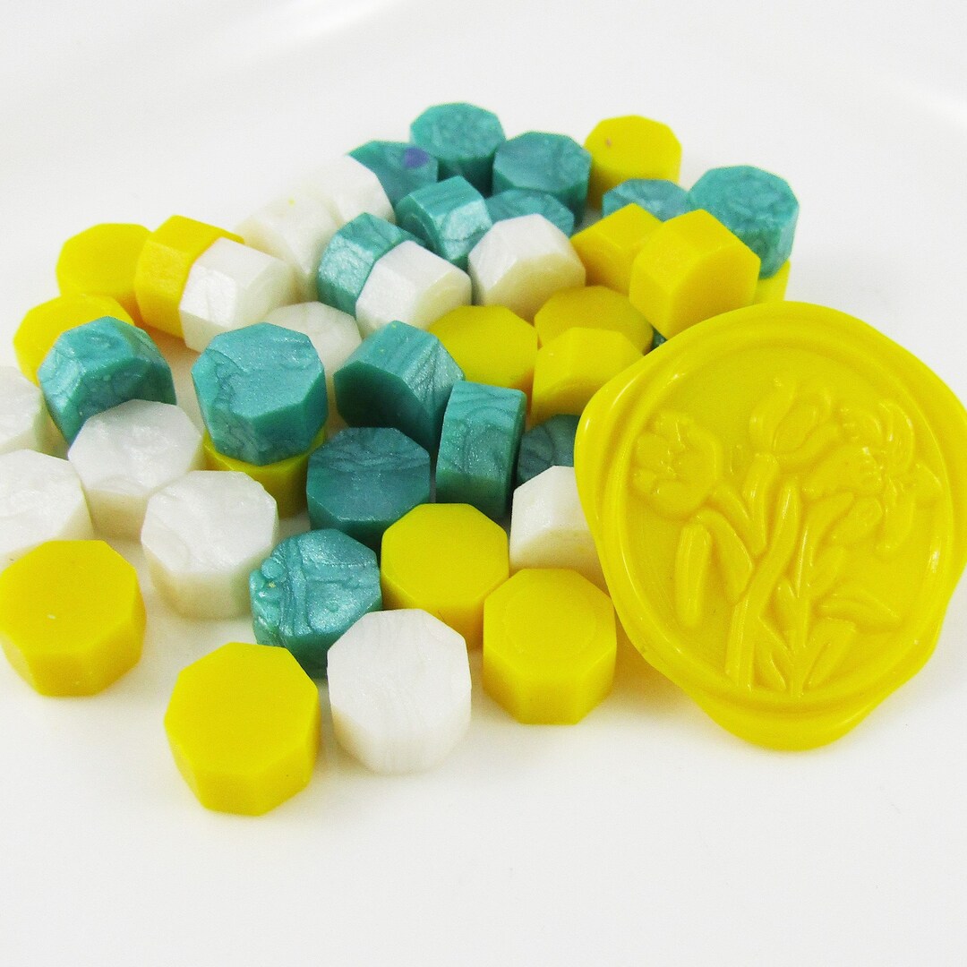 100pcs Green Gold White Sealing Wax Melt Particles for Wax Seals ...