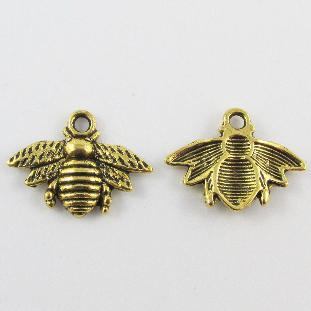 Bulk Bee Charm Pendant Honeybee Antique Gold 21x16mm Select Qty - Etsy ...
