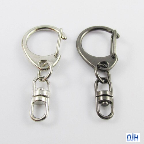 10 Small Swivel Silver Tone Lobster Clasp Key Ring Clip With - Etsy