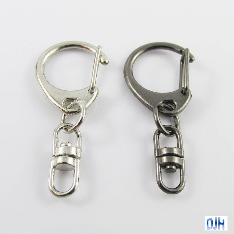Bulk C Clip With Swivel Key Ring Keychain 18x40mm Silver or - Etsy ...