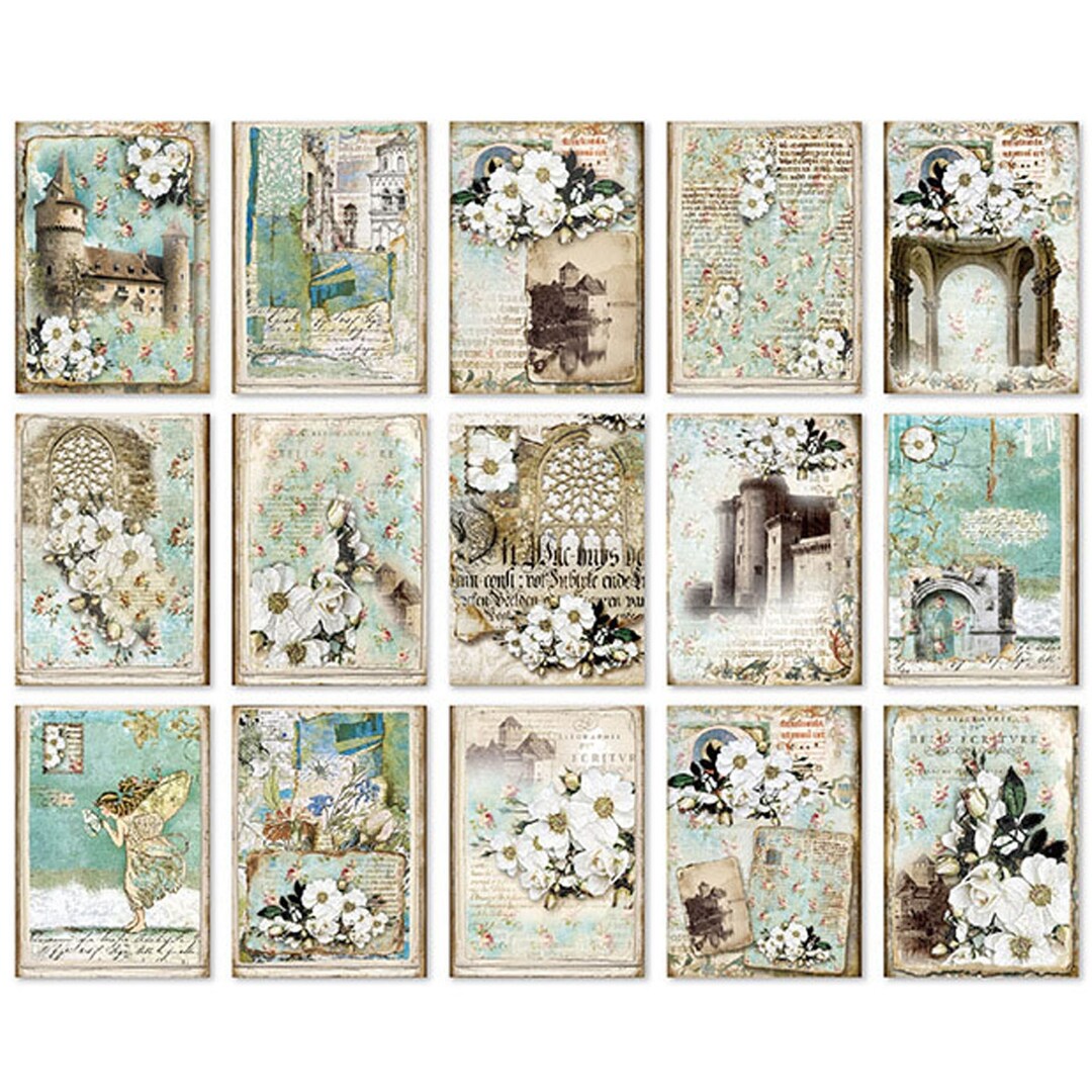 60pc Fairy Tales Retro Scrapbook Papers Cards Journal Ephemera - Etsy