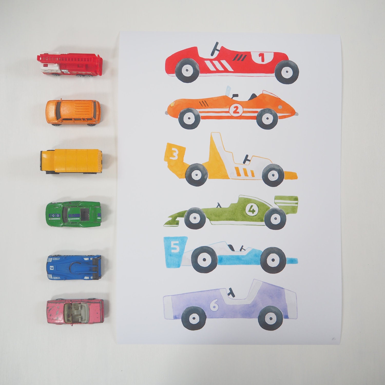 A4 A3 Race Car Print Vintage Car Poster Print Car Wall Art - Etsy