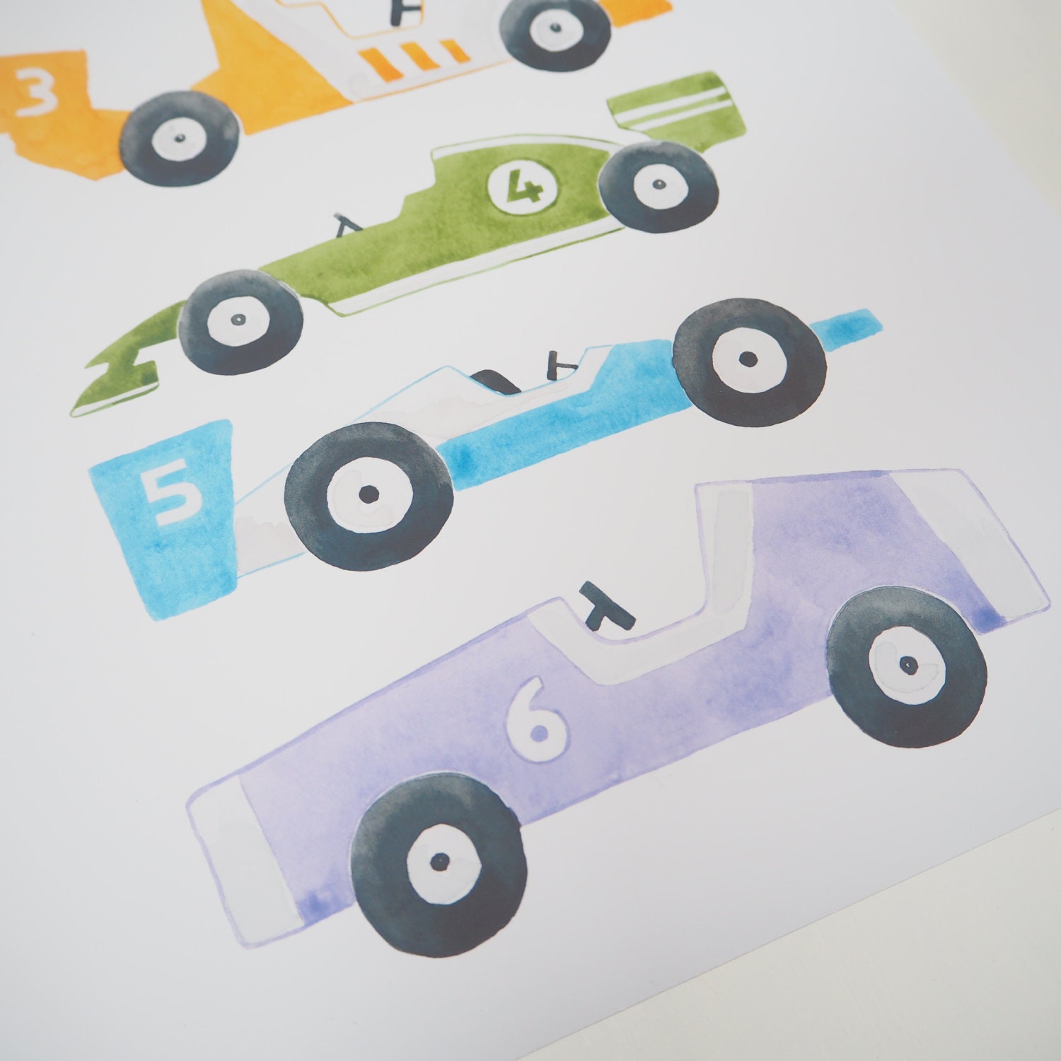 A4 A3 Race Car Print Vintage Car Poster Print Car Wall Art - Etsy