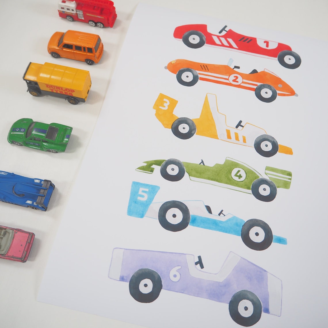 A4 A3 Race Car Print Vintage Car Poster Print Car Wall Art - Etsy