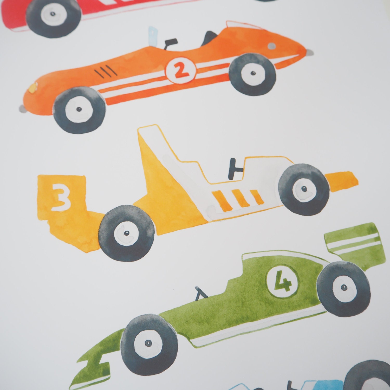 A4 A3 Race Car Print Vintage Car Poster Print Car Wall Art - Etsy