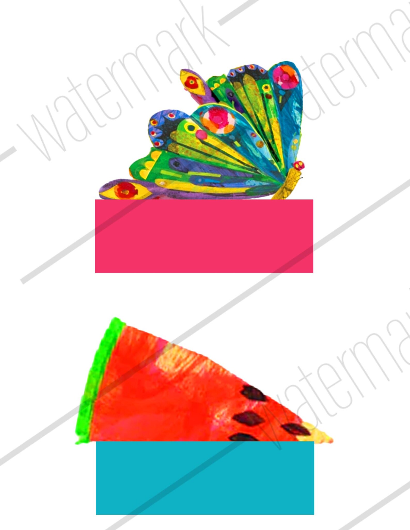 Hungry Caterpillar Name Tags - Etsy