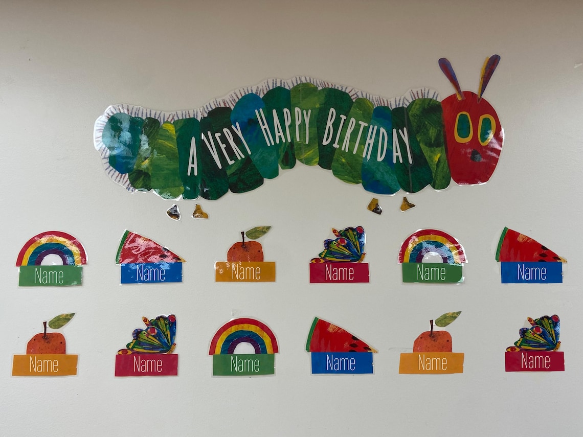 Hungry Caterpillar Name Tags - Etsy