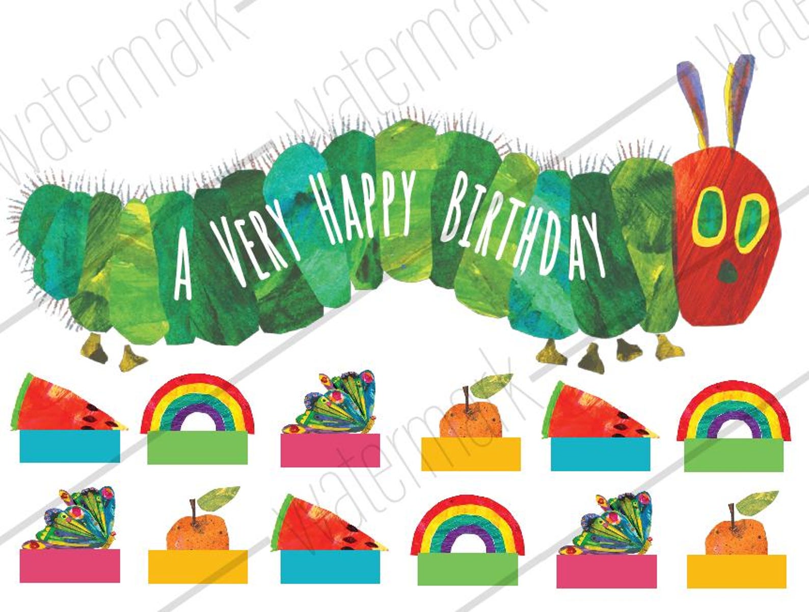 Hungry Caterpillar Name Tags - Etsy