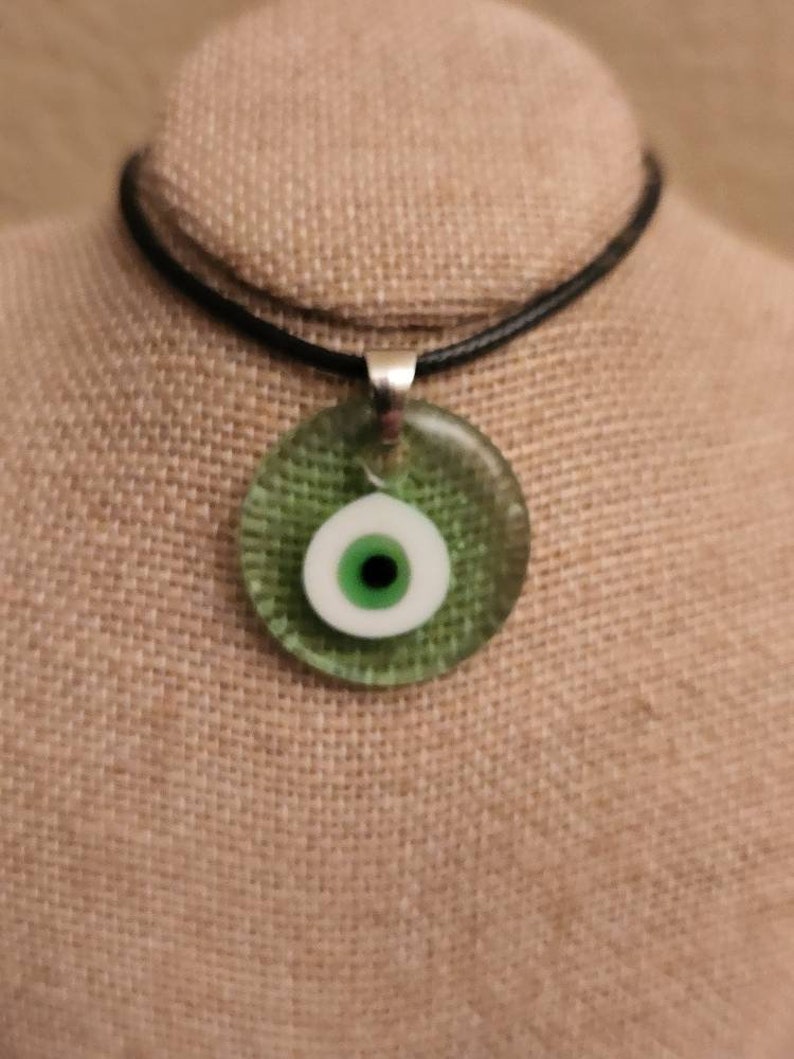 Clear Green Evil Eye Pendant/evil Eye Protection/green Nazar - Etsy