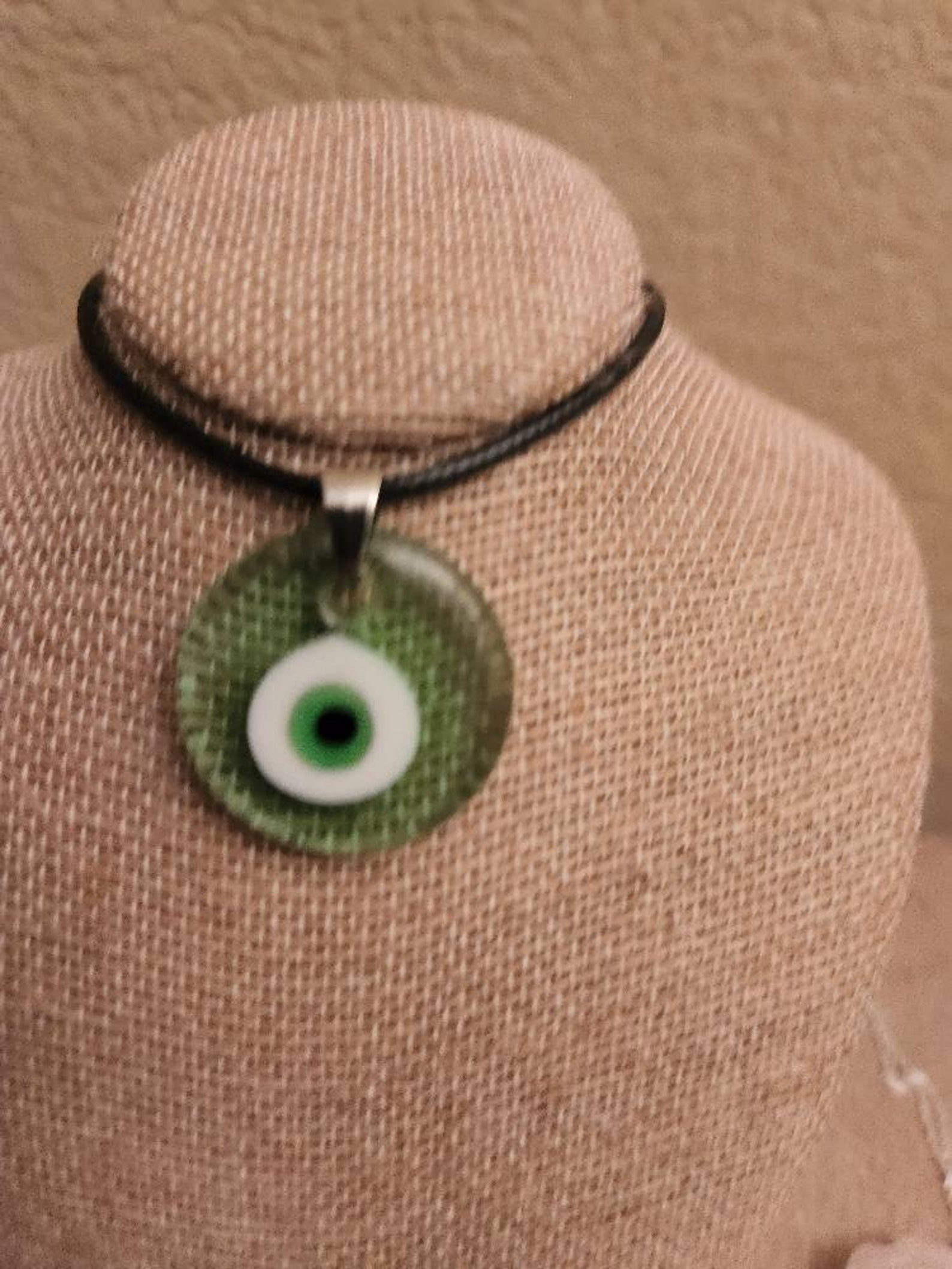 Clear Green Evil Eye Pendant/evil Eye Protection/green Nazar - Etsy