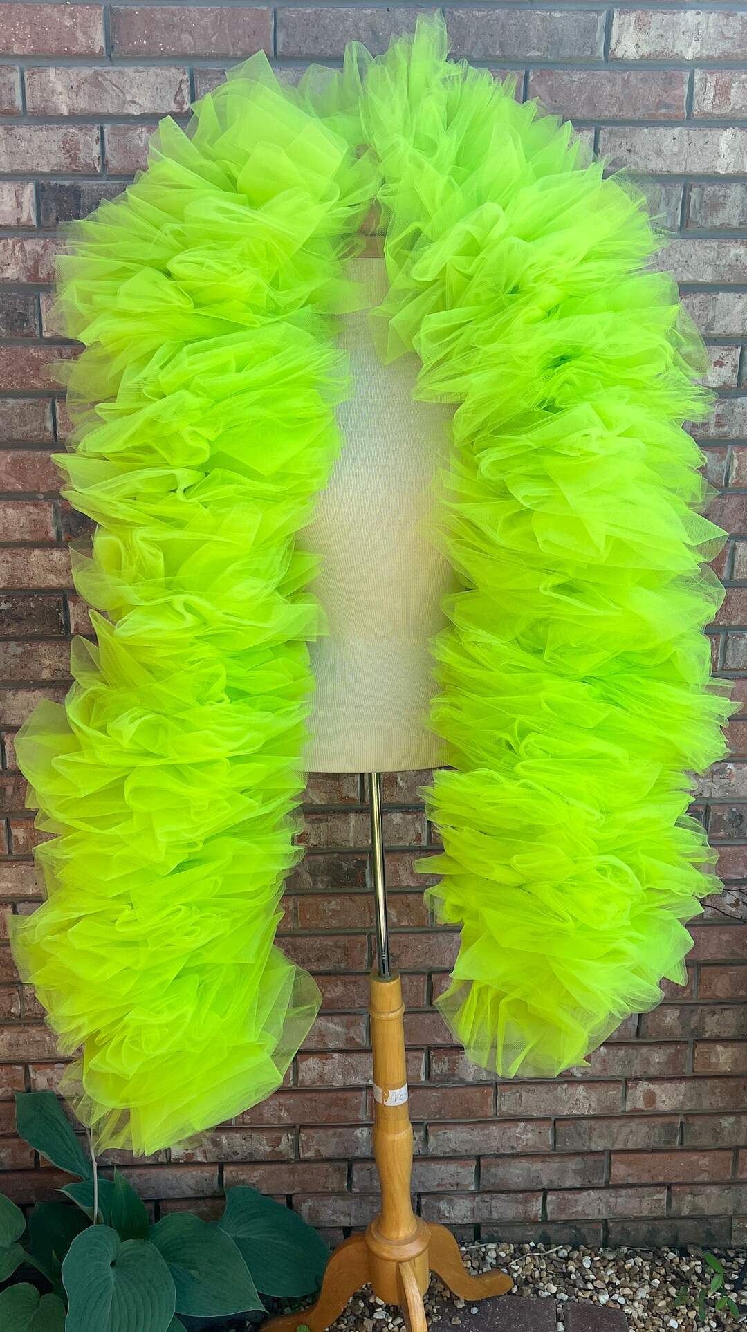 Handmade Lime Green Tulle Boa – Fluffy & Fabulous Party Accessory ...